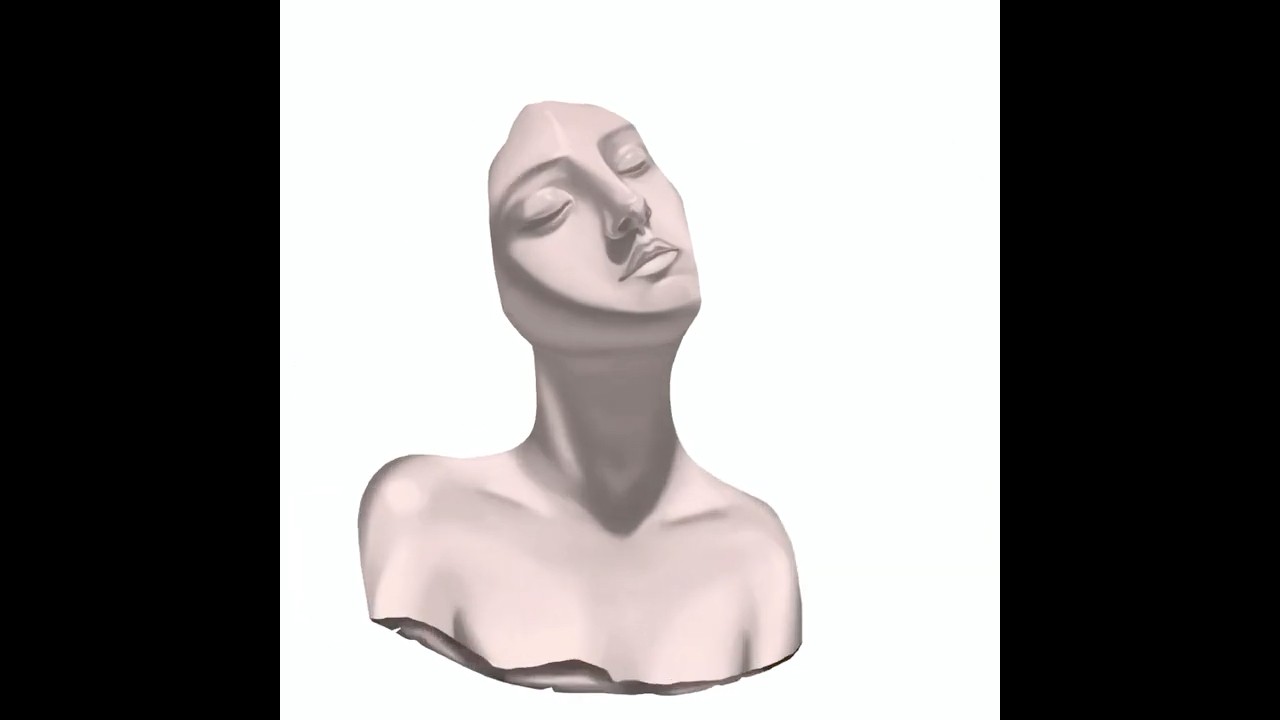 Bust illustration with reference - Time lapse