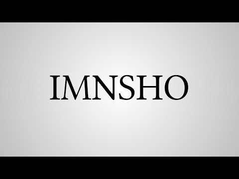 What Does "IMNSHO" Stand For?