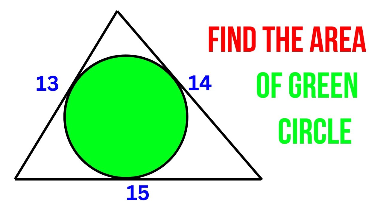 Find the area of green circle | A Nice Geometry Problem | 3 Different Ways to Solve