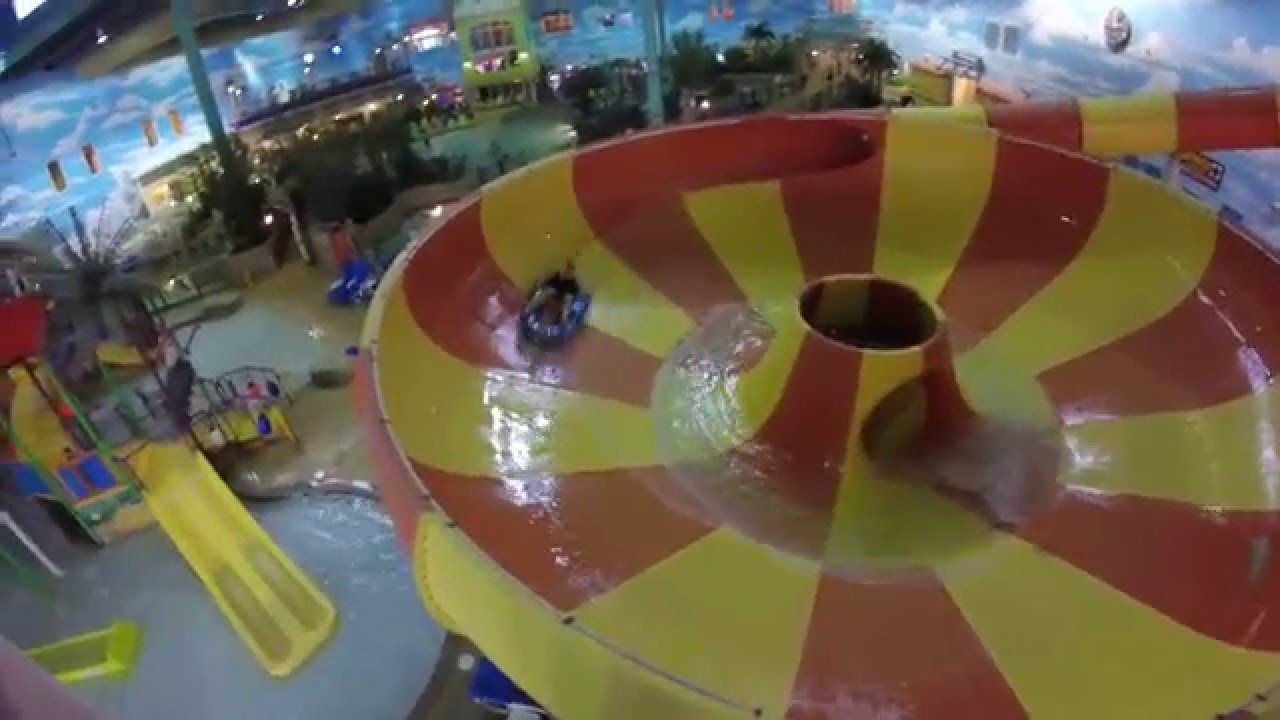 Tina and Lia riding the Hurricane Vortex at Key Lime Cove