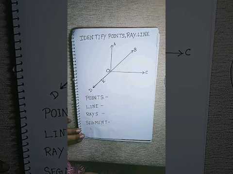 Identify point rays lines segments 👈#shorts #maths #education #youtubeshorts