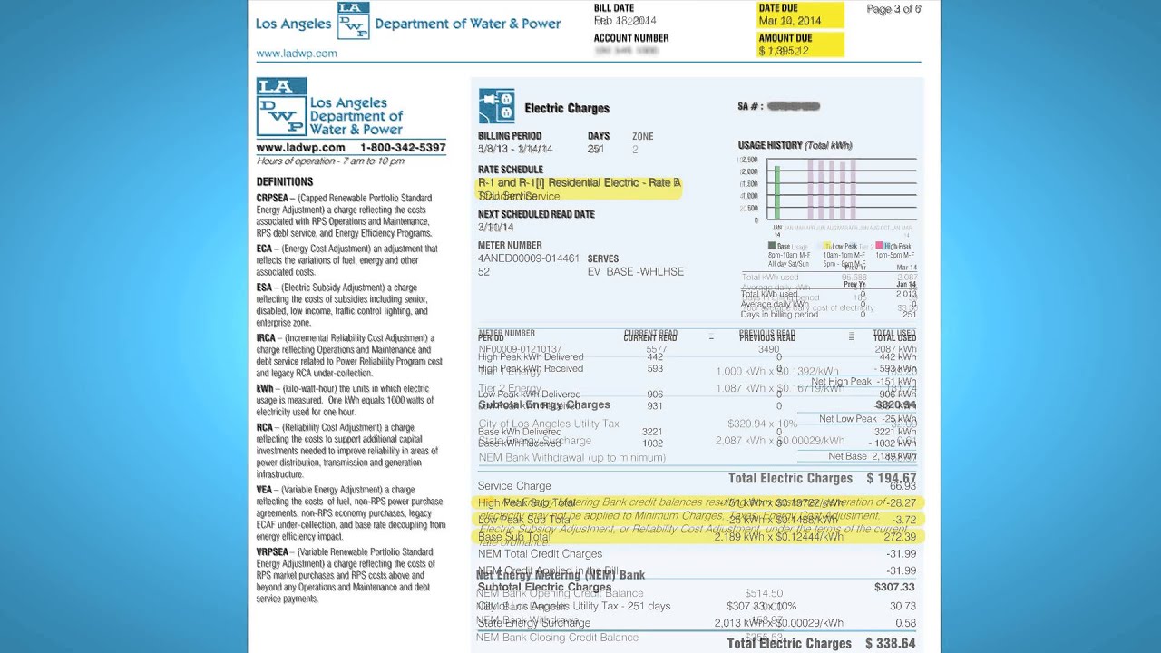 Understanding Your LADWP Solar Bill