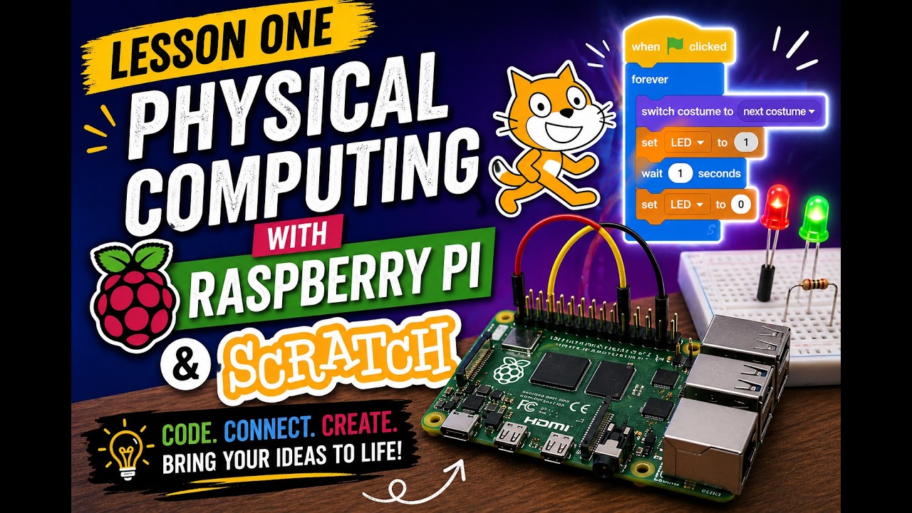 Physical Computing  Using Scratch on a RaspberryPi - LEDs