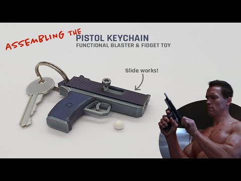 🔫 Pistol Keychain — Functional Blaster & Fidget Toy・Free STL File for ...