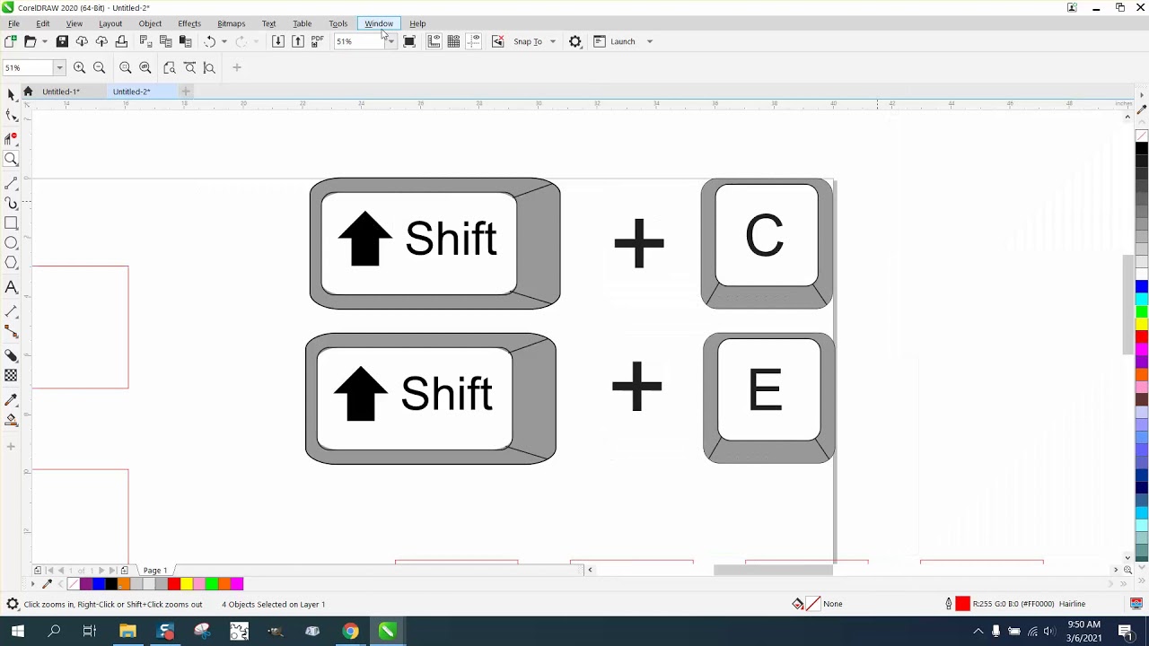 Corel Draw Tips & Tricks  Shift Key for E and C Align