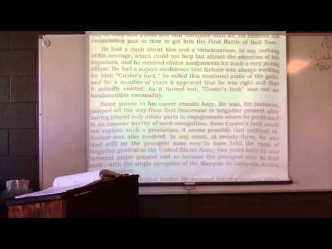 Lesson 24: Gen. Custer Essay Analysis