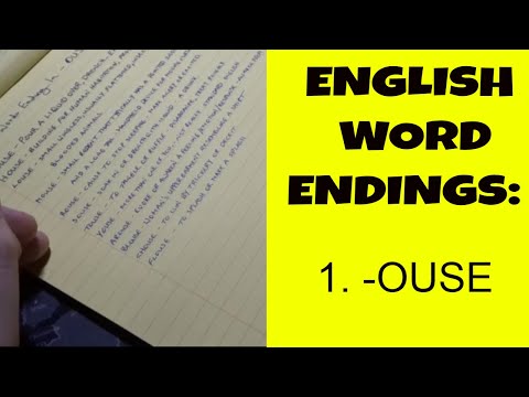 Word Endings: -OUSE