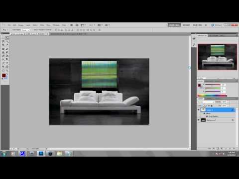 Beginner Photoshop Tutorial - How to add Artwork to a stock photo
