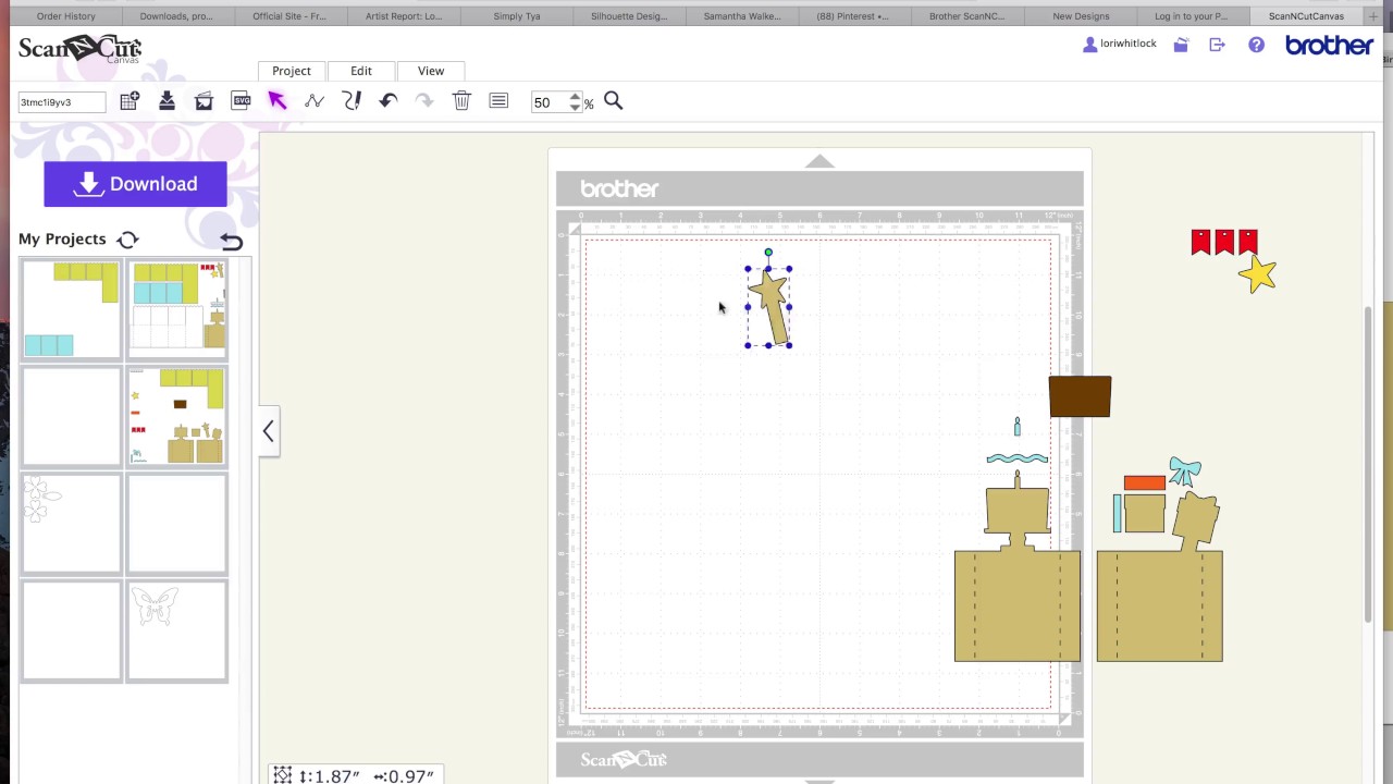 Lori Whitlock SVG files with Brother Scan N Cut