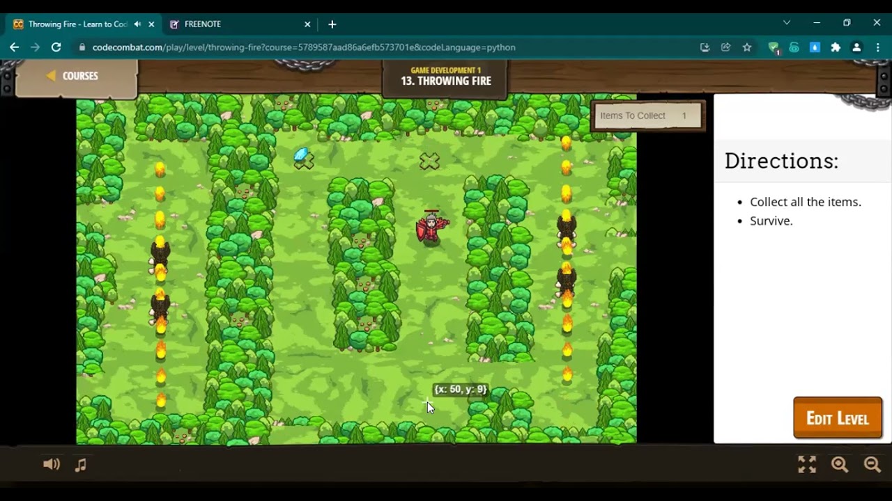 🎬 Coding for Kids | Python Beginner: Throwing Fire – Game Development 1 (Step-by-Step Tutorial)