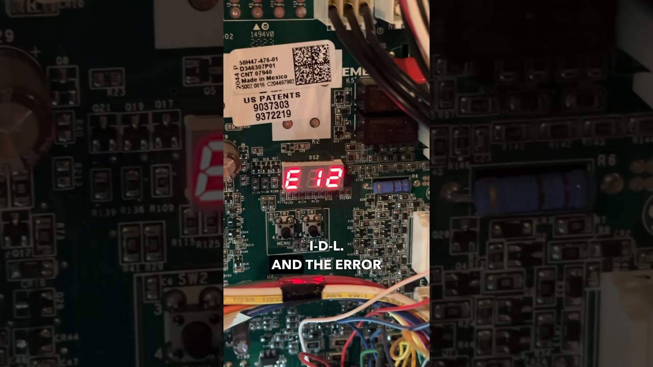 1 DL, E 12 furnace error code (IDL Idle Fix) - Replace burned out fuse AC unit - YOU’RE WELCOME 👍🏼