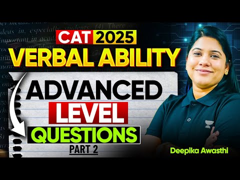 CAT 2025 Verbal Ability | Odd One Out Questions with PYQs | Solve Advance level Verbal Questions