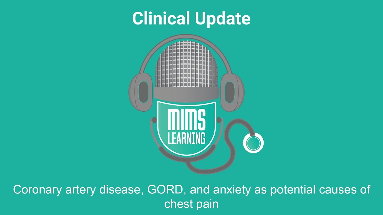 Coronary artery disease, GORD, and anxiety as potential causes of chest pain