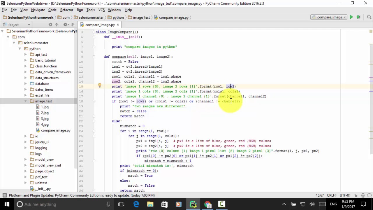 Lesson 11   Python Image Comparison