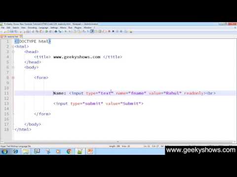 Learn 162 readonly attribute in HTML Hindi - Mind Luster
