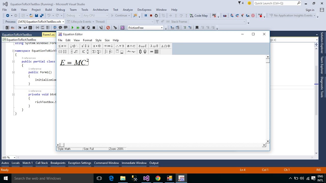 C# Tutorial : How to insert Math Equation to RichTextBox | FoxLearn