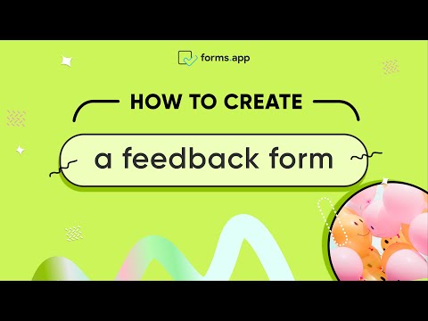 How to create a feedback form