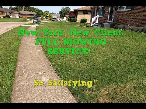 New Yard, New Client, FULL MOWING SERVICE!! #SOSATISFYINGLAWNCARE!!