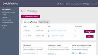 GoToTraining Help Videos - GoToTraining Support