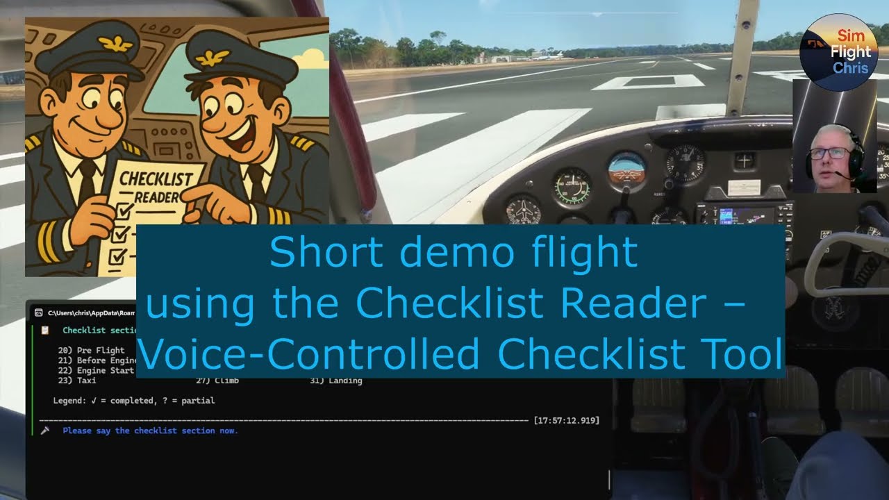 Flying a Short Pattern with the C172 – Checklist Reader in Action