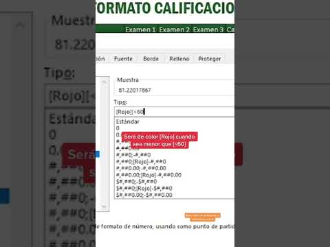Formato de calificación en #excel 😎