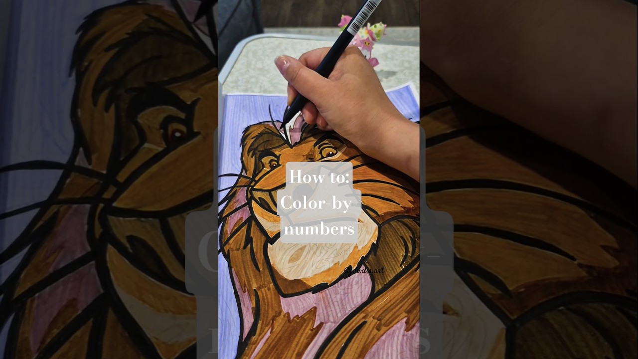 Not paint-by-numbers...but COLOR by numbers. #disneycoloring #coloringbook #colorwithme #tombow