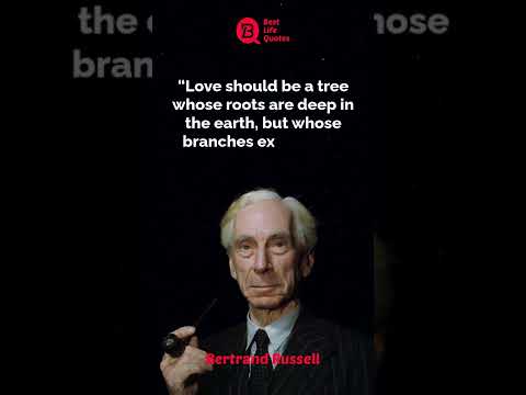 Love should be a tree whose roots | Bertrand Russell Quotes | whatsapp status | #shorts #motivation