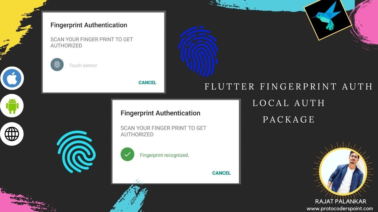 Flutter Fingerprint local authentication | Local Auth Package