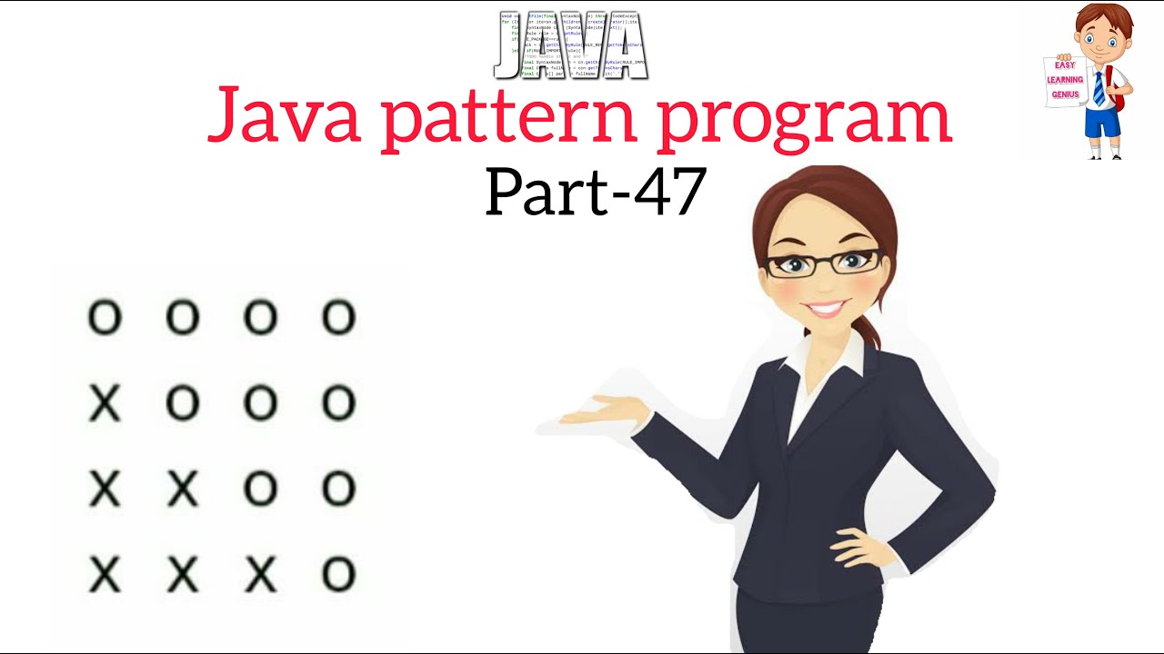 Java pattern program part 47 Easy Learning Genius
