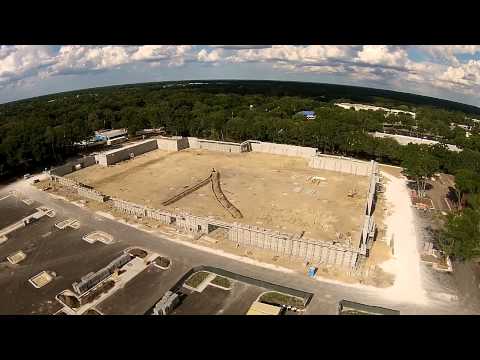 Flyover Update On Construction Of New Brandon / Bloomingdale, FL Super Walmart. 5 -31-15