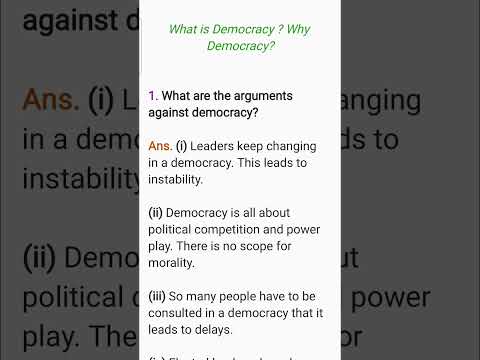 What are the arguments against democracy Class 9 Political Science Cbse Exam