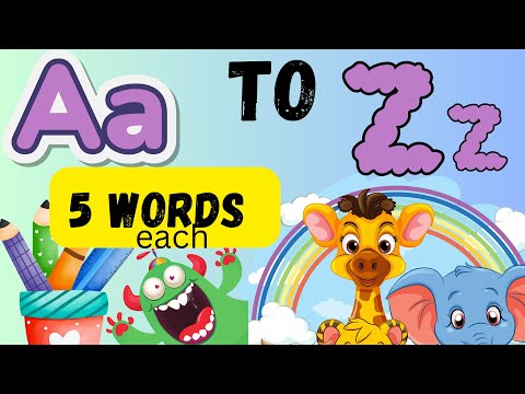 Alphabets Phonics Video for Children | ABC Phonics with 5 Words for each