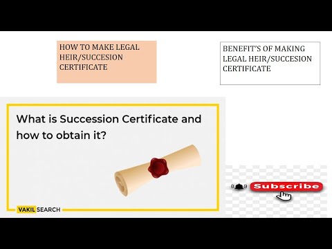 What is Succession & Legal Heir Certificate I 372 of the Indian Succession Act I