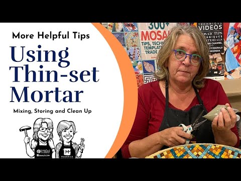 Mixing Thin-set Mortar and Using in Your Mosaic Artwork