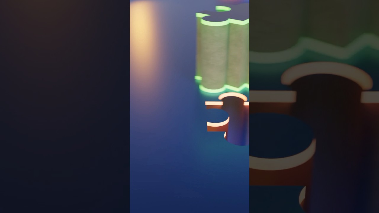Satisfying puzzle pieces fit Animation in Blender #blender