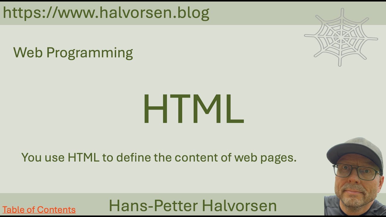 Web Programming  - HTML