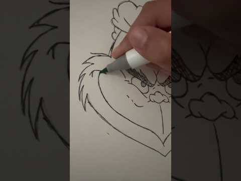 Drawing the grinch from how the grinch stole Christmas π #drawing #thegrinch #art #christmas