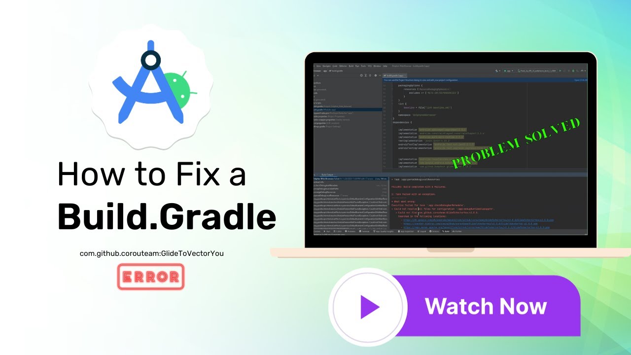 How to Resolve the com.github.corouteam:GlideToVectorYou Dependency Issue in Android studio
