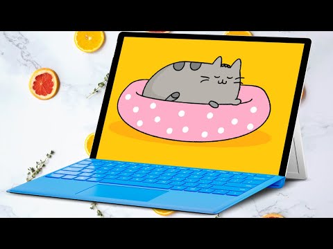 How to Draw Napping Pusheen - Cartoon Cat in MS Paint