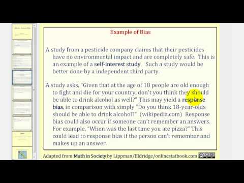 Statistics: Sources of Bias
