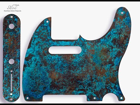 Telecaster Pickguard Blue Copper Patina & Control Plate | Reverb