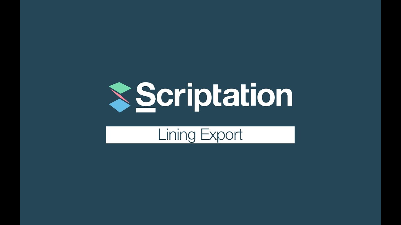 Lining Export (PDF) | Scriptation Tutorial