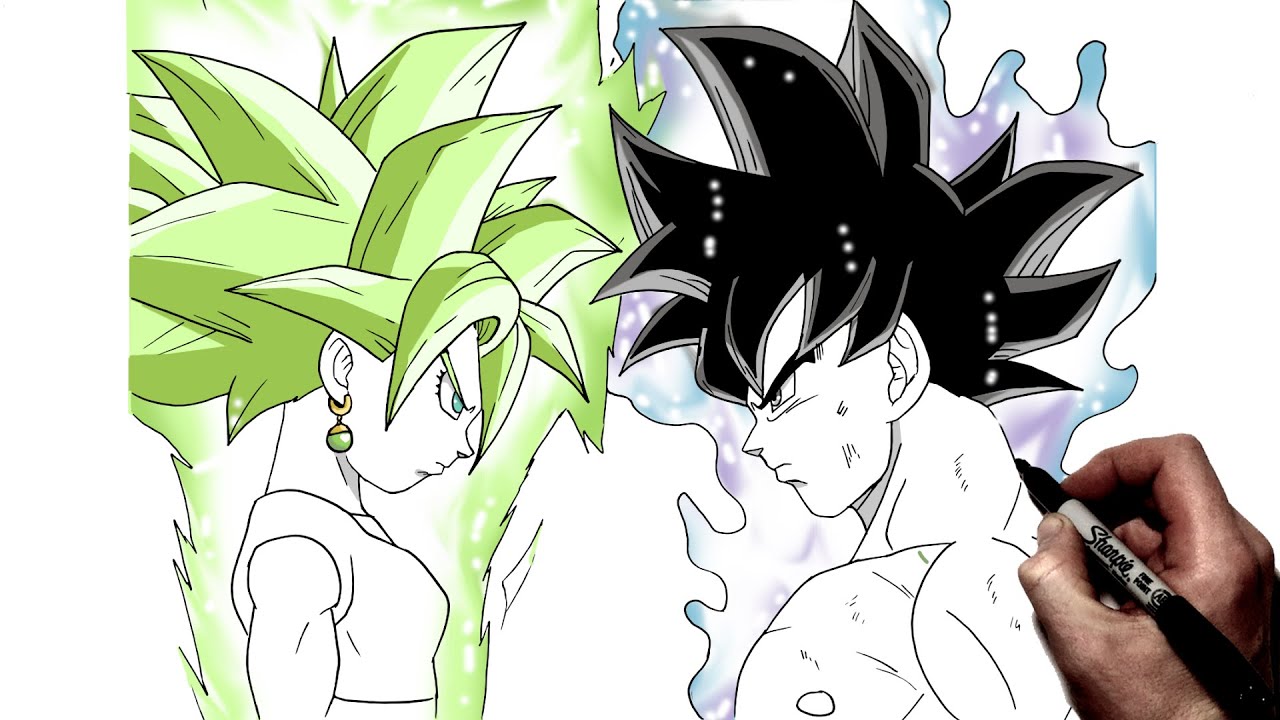How To Draw Goku UI Vs Kefla | Step By Step | Dragon Ball