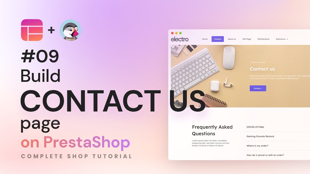 [09] How to build Contact us page on PrestaShop with Creative Elements live pagebuilder | Tutorial
