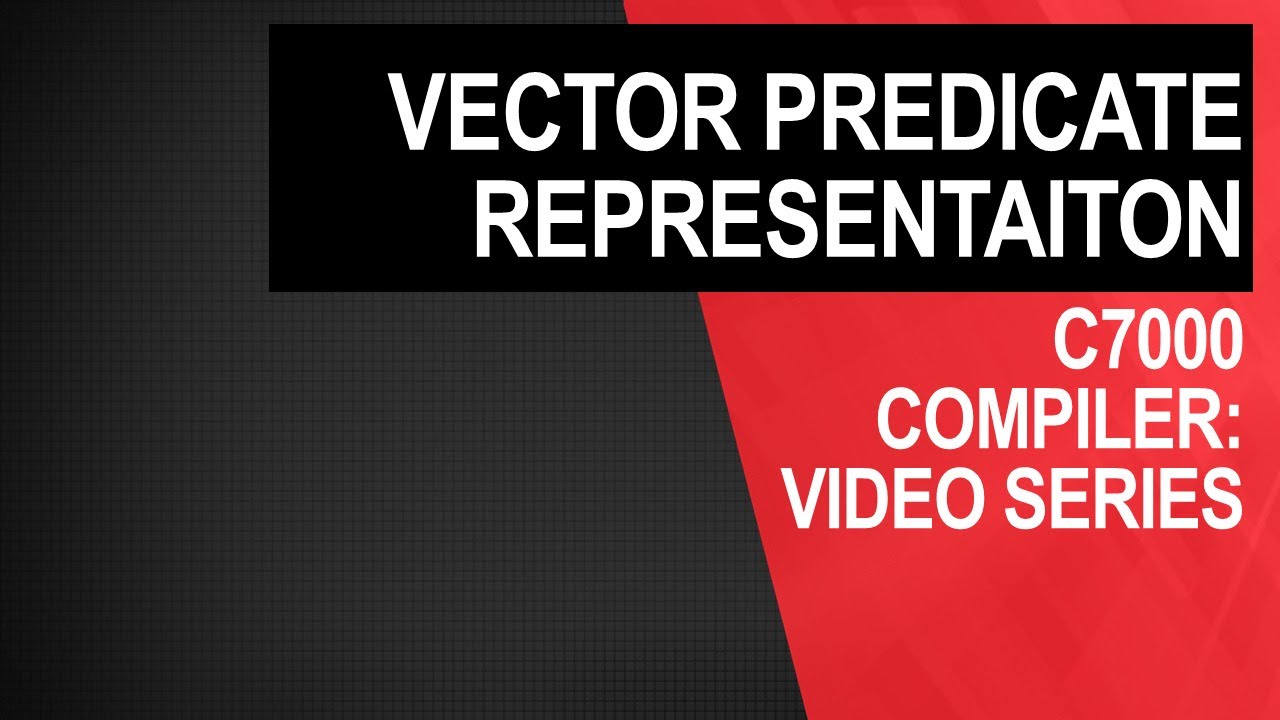 C7000 compiler: vector predicate representation