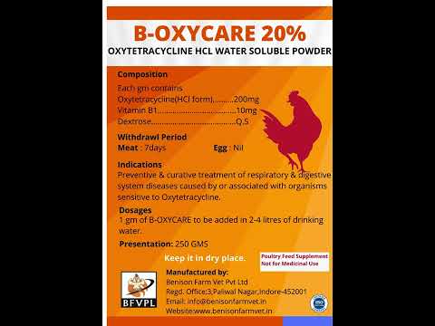 Additional Poultry Medicine - B-OXYCARE 20% - Oxytetracycline Hcl Water ...