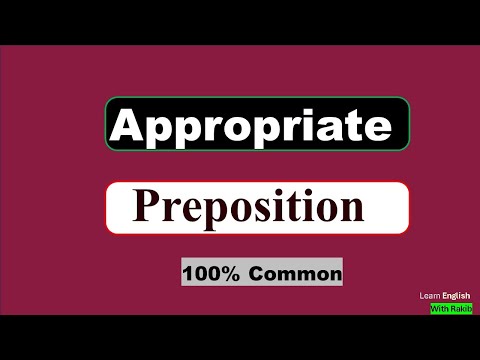 Appropriate Preposition || HSC Preposition Rules || #APPROPRIATEprepsition