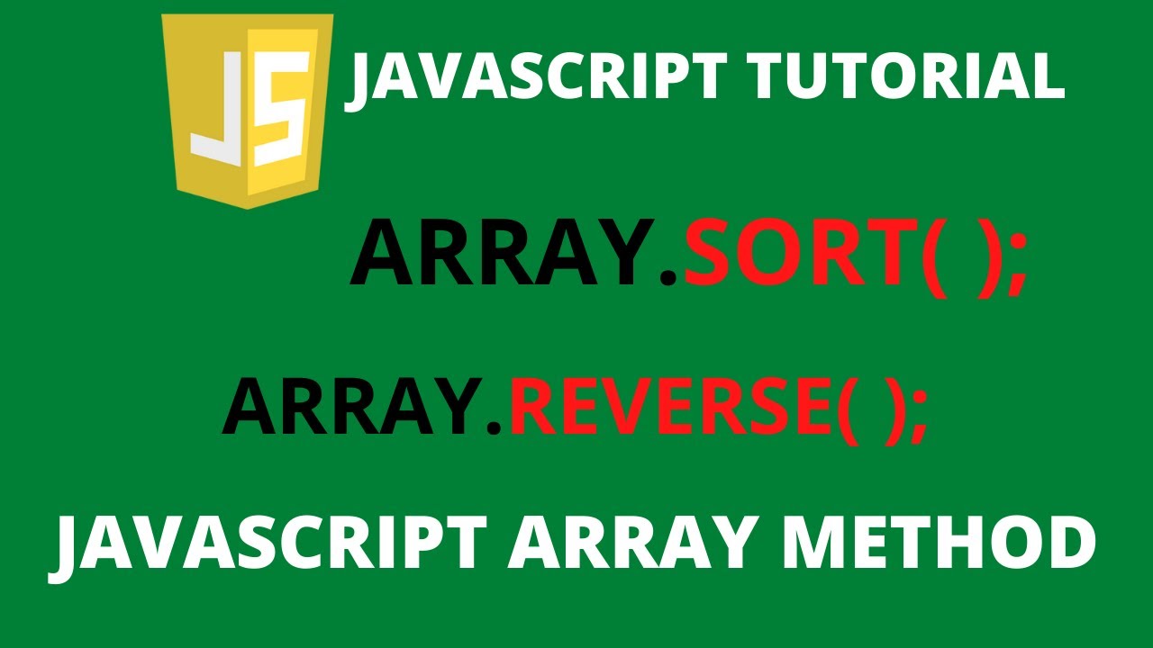 How to Sort & Reverse An Array In JavaScript  in Urdu/Hindi