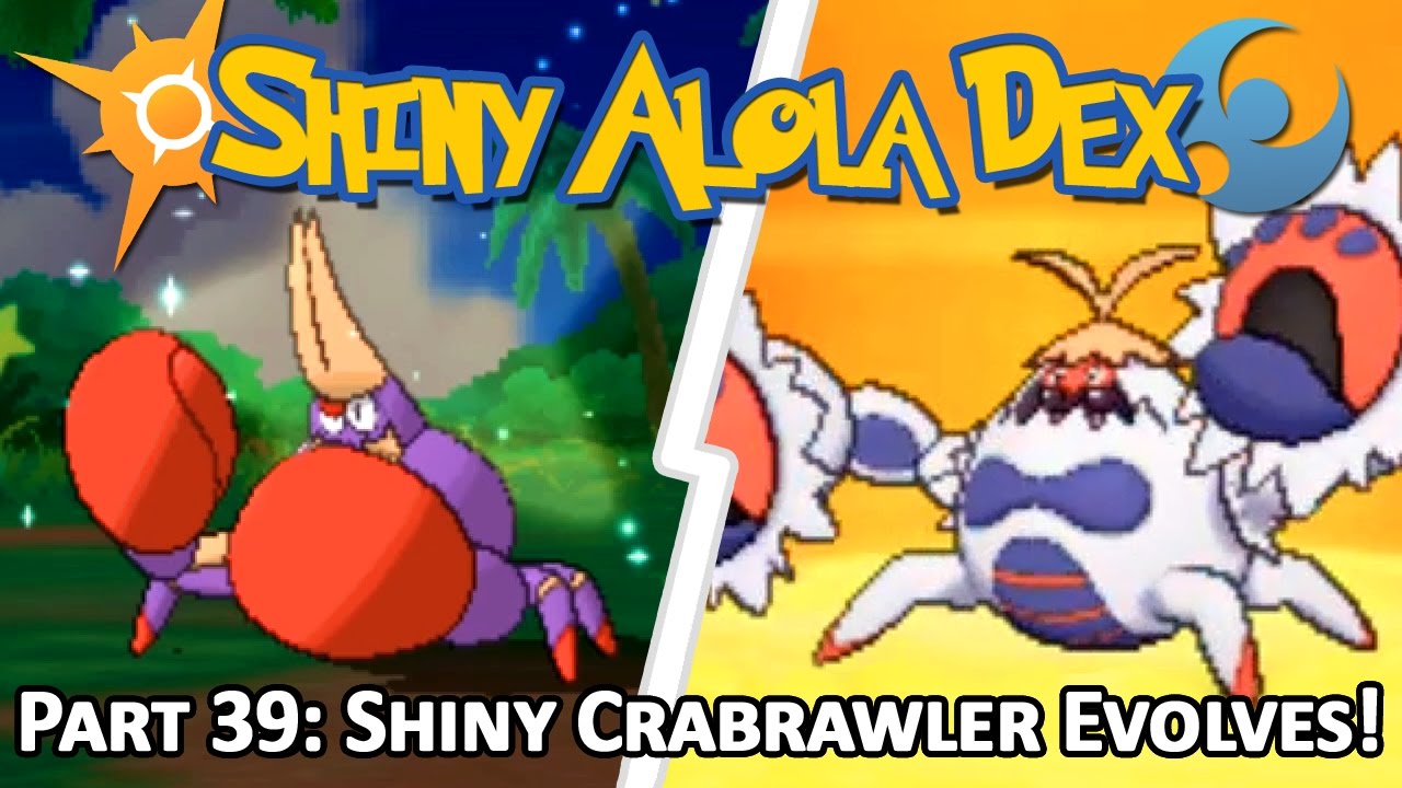 [LIVE!] Shiny Crabrawler after a 94 SOS Chain on Route 2 + EVOLUTION! (Pokemon Sun and Moon)