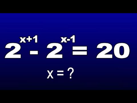 How to solve Algebraic EXPRESSION ( 2^x+1 - 2^x-1 = 20 ) | Maths Olympiad